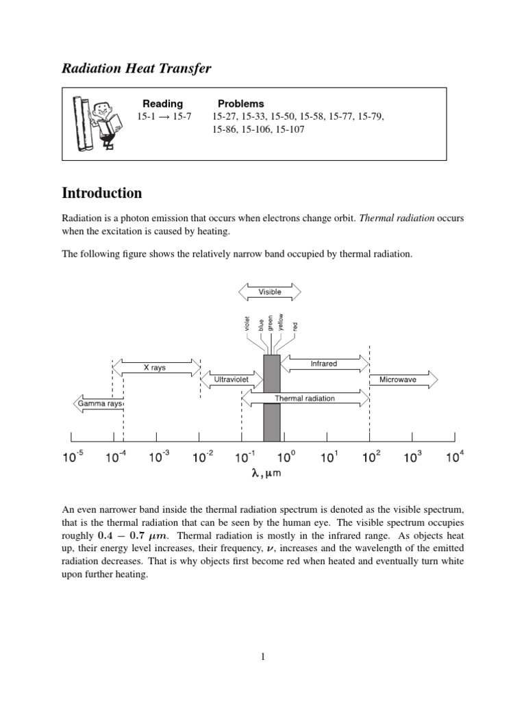 Radiation Heat Transfer: Reading Problems | PDF