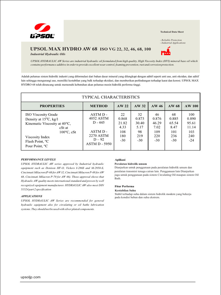 Industrial Hydraulic Oil Guide | PDF | Mechanical Engineering | Soft Matter