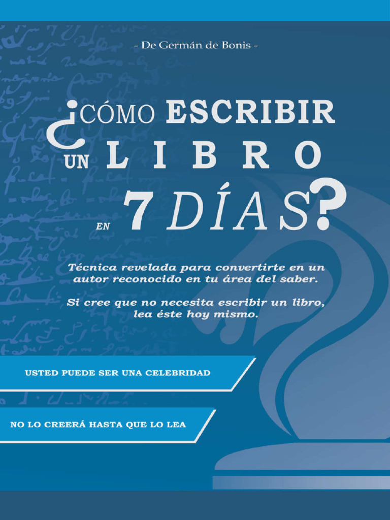 5. Cómo Escribir Un Libro en 7 Días Secretos Revelados Para Publicar Tu Libro y Volverte Un Best ...