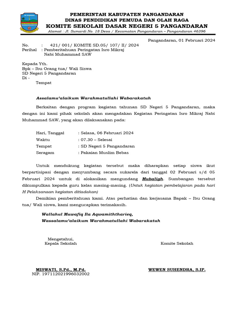 Surat Pernyataan TPPK | PDF