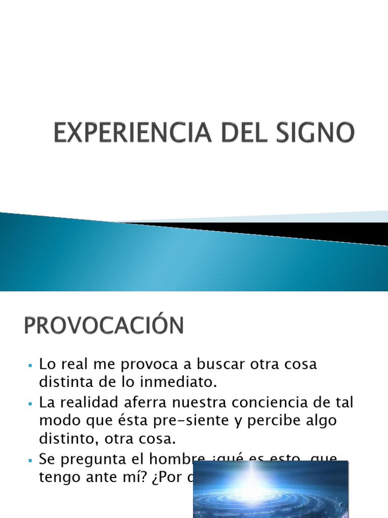 Experiencia Del Signo Cap - Xi (2) - 2 | PDF | Realidad | Existencia