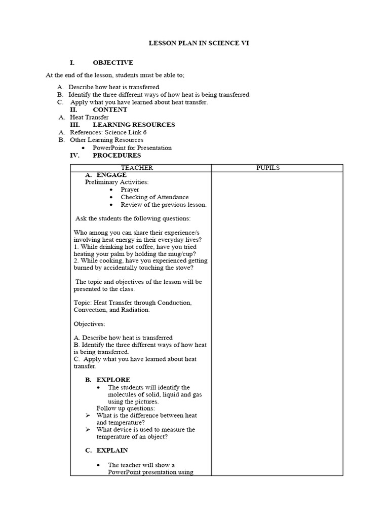 5e's Science | PDF | Heat | Heat Transfer