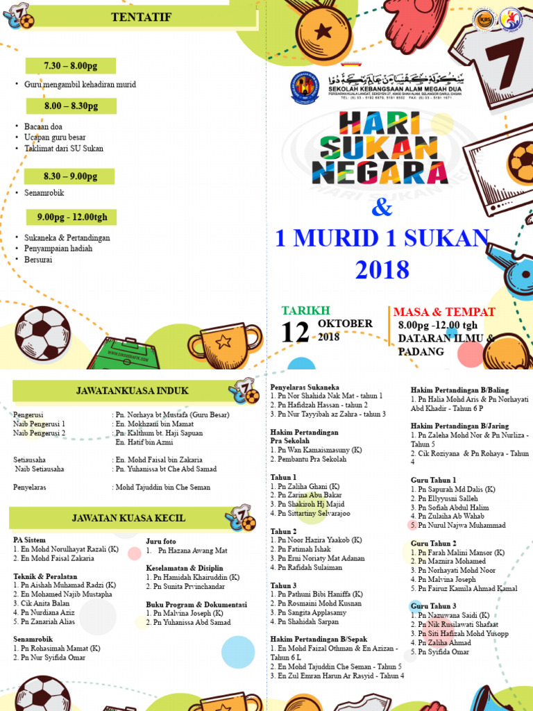 BUKU PROGRAM HARI SUKAN NEGARA New Edited | PDF