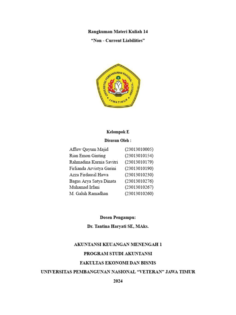 RMK-14 - AKM-I - Kelas D - Kelompok E | PDF