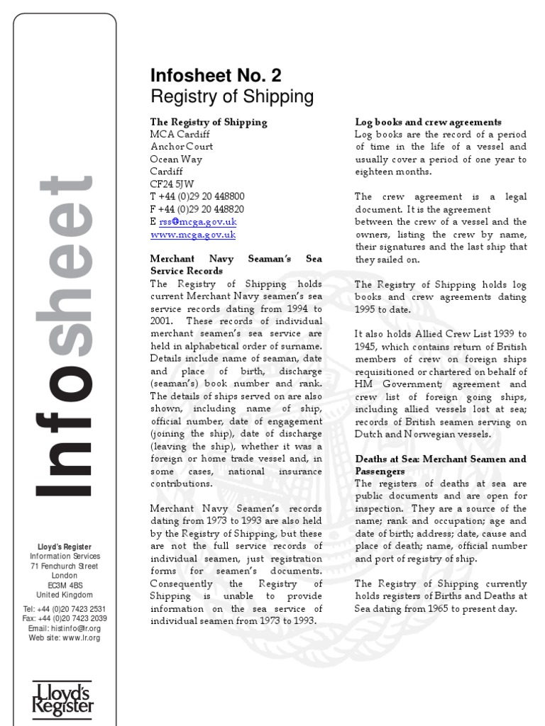 Merchant Navy Records Guide | PDF | Sailor | Sea Captain