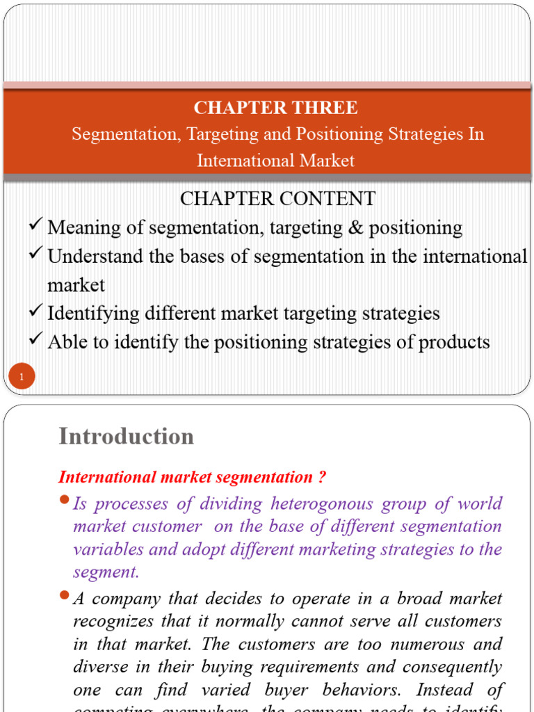 Chapter 3 International Mkg 2024 | PDF | Market Segmentation | Marketing