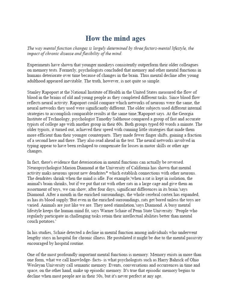 Ielts Test 6,7 | PDF | Memory | Vegetables