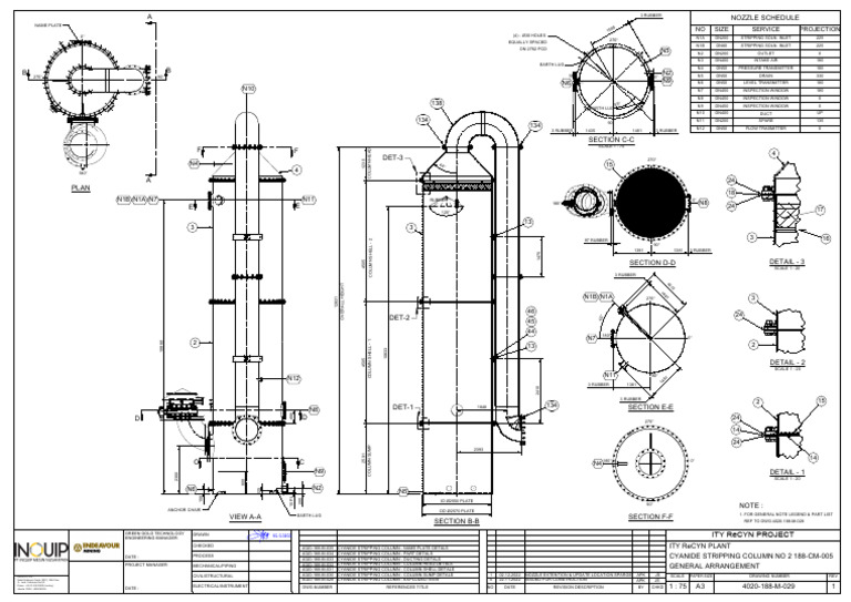 Cyanide Stripping Column Design Plan | PDF | Mechanical Engineering ...