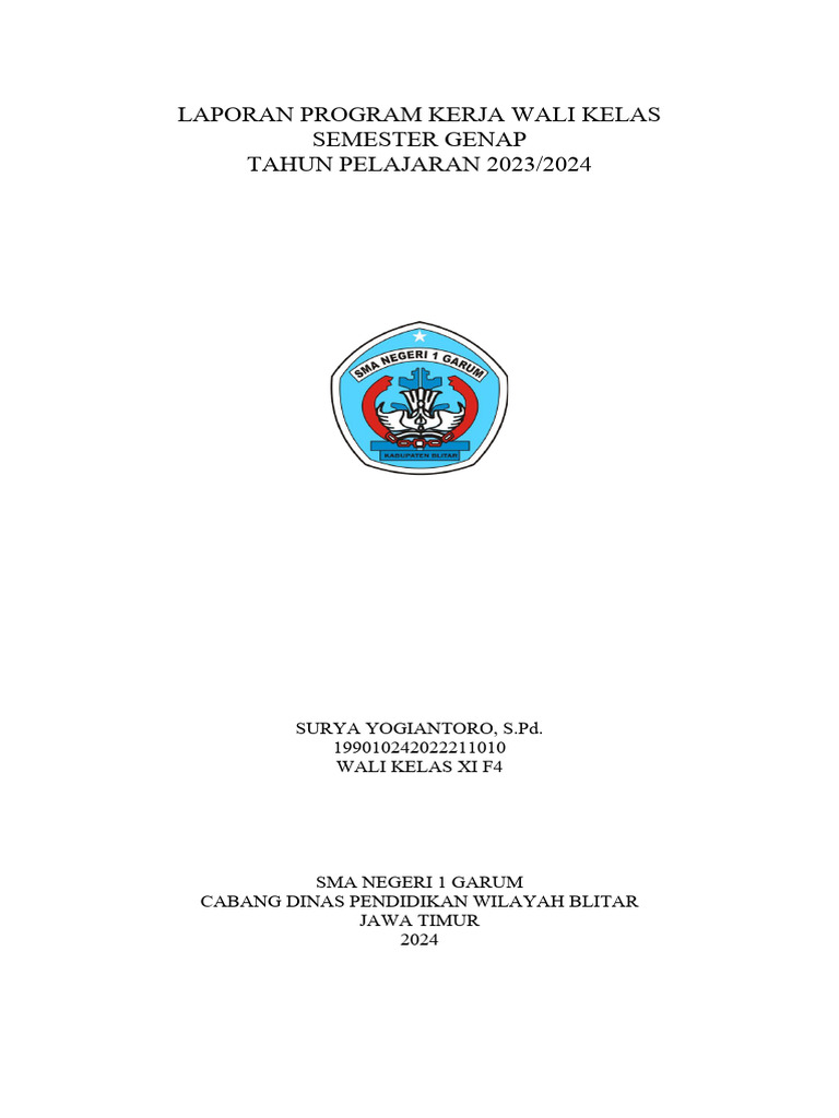 Laporan Kerja Wali Kelas | PDF