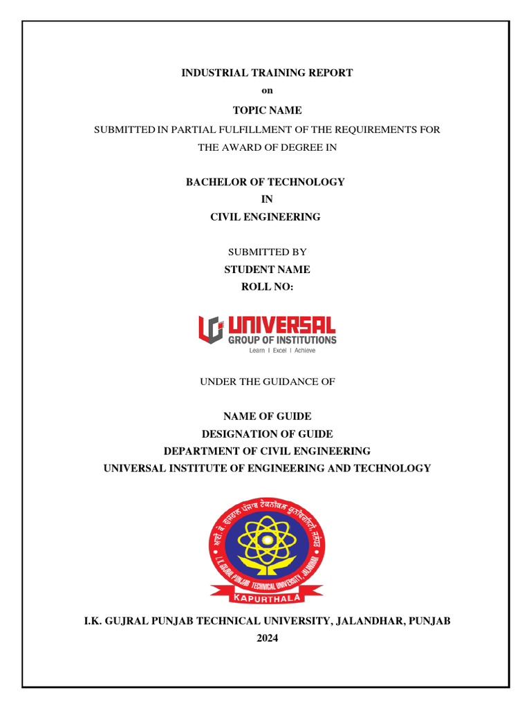 Industrial Report Format | PDF | Thesis