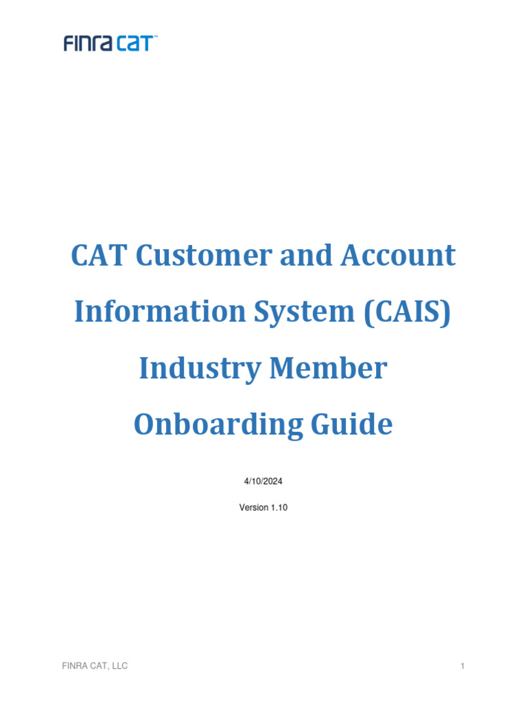 CAIS Onboarding Guide for Members | PDF | File Transfer Protocol | Securities (Finance)