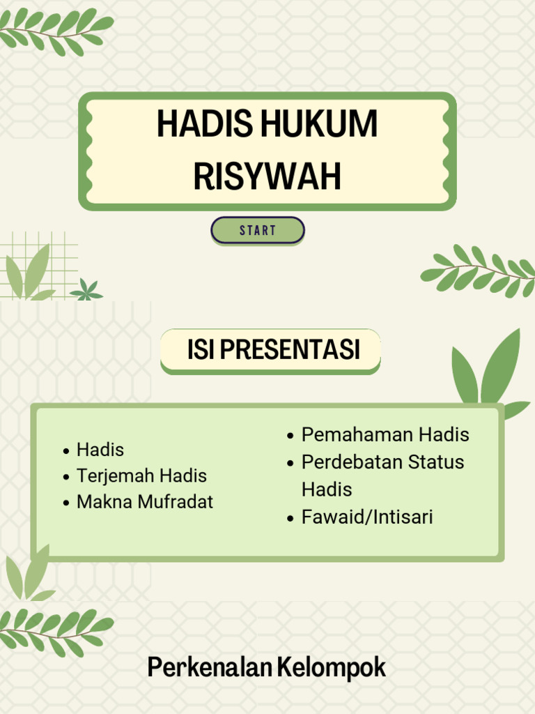 Hadis Risywah: Hukum dan Makna | PDF