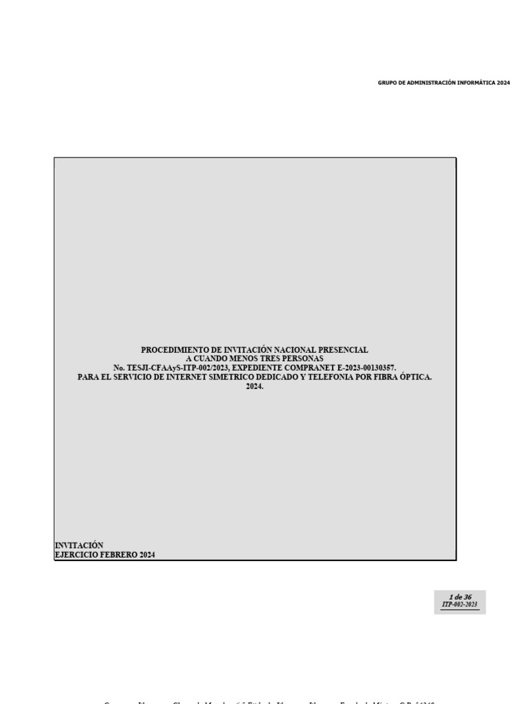 Bases Servicio de INTERNET - V1 | PDF | Documento de identidad