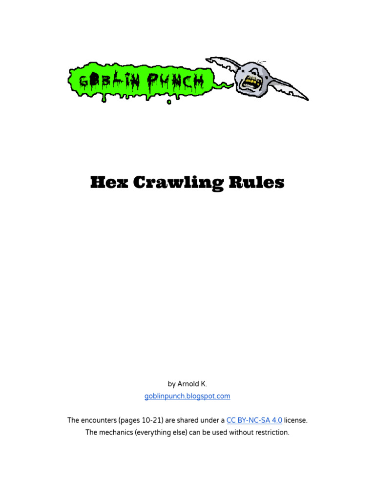 Hex Crawling Mechanics Guide | PDF | Fungus | Hunting