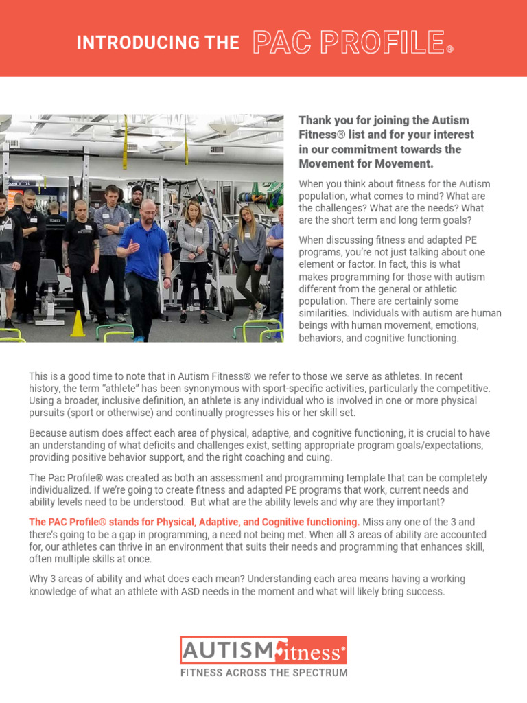 PAC Profile | PDF | Autism Spectrum | Motivational