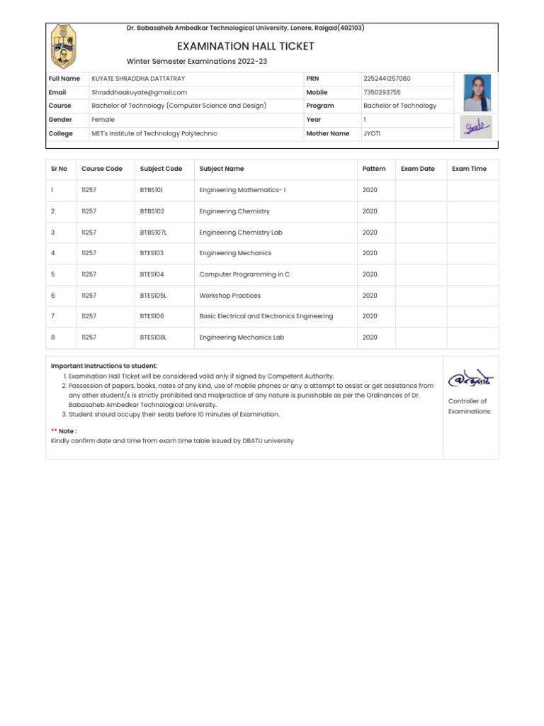 DBATU MIS | PDF | Science | Engineering