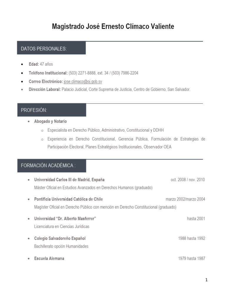 Perfil de José Clímaco Valiente: Experto en Derecho Constitucional ...