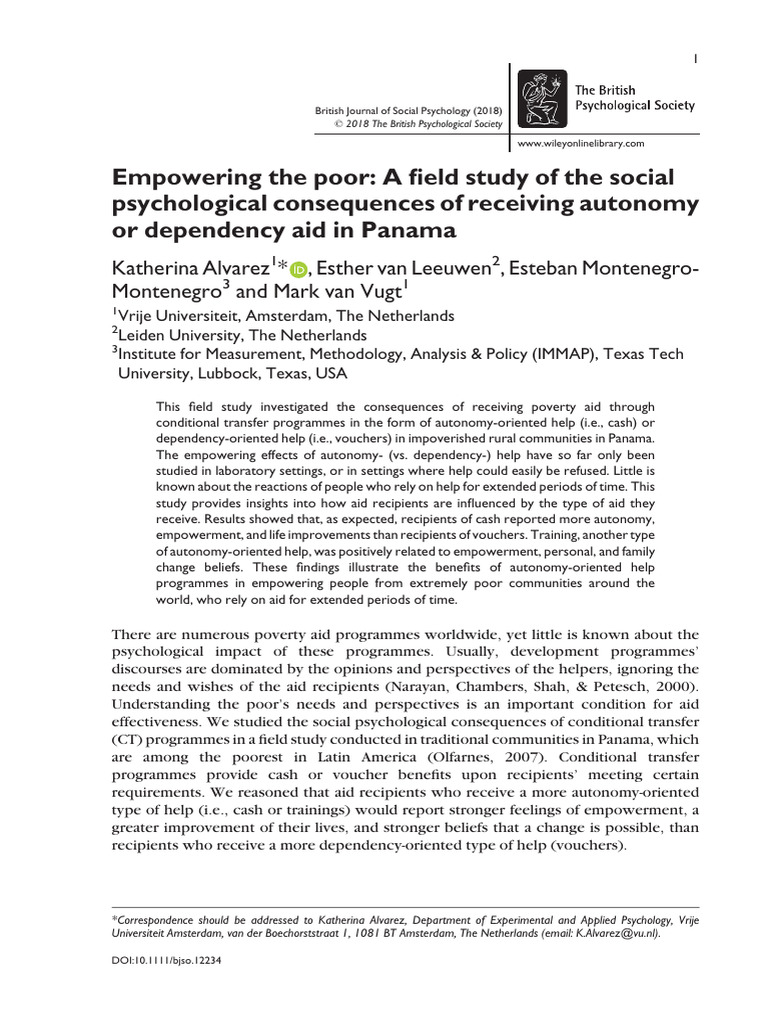 Empowering The Poor A Field Study of The Social Ps | PDF | Empowerment ...