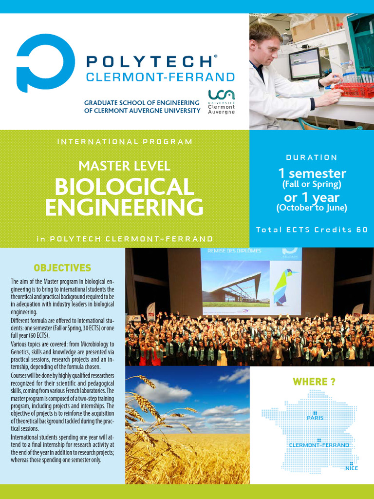 Polytech - Master Level Biological Engineering-3 | PDF | Molecular Cloning | Health Sciences