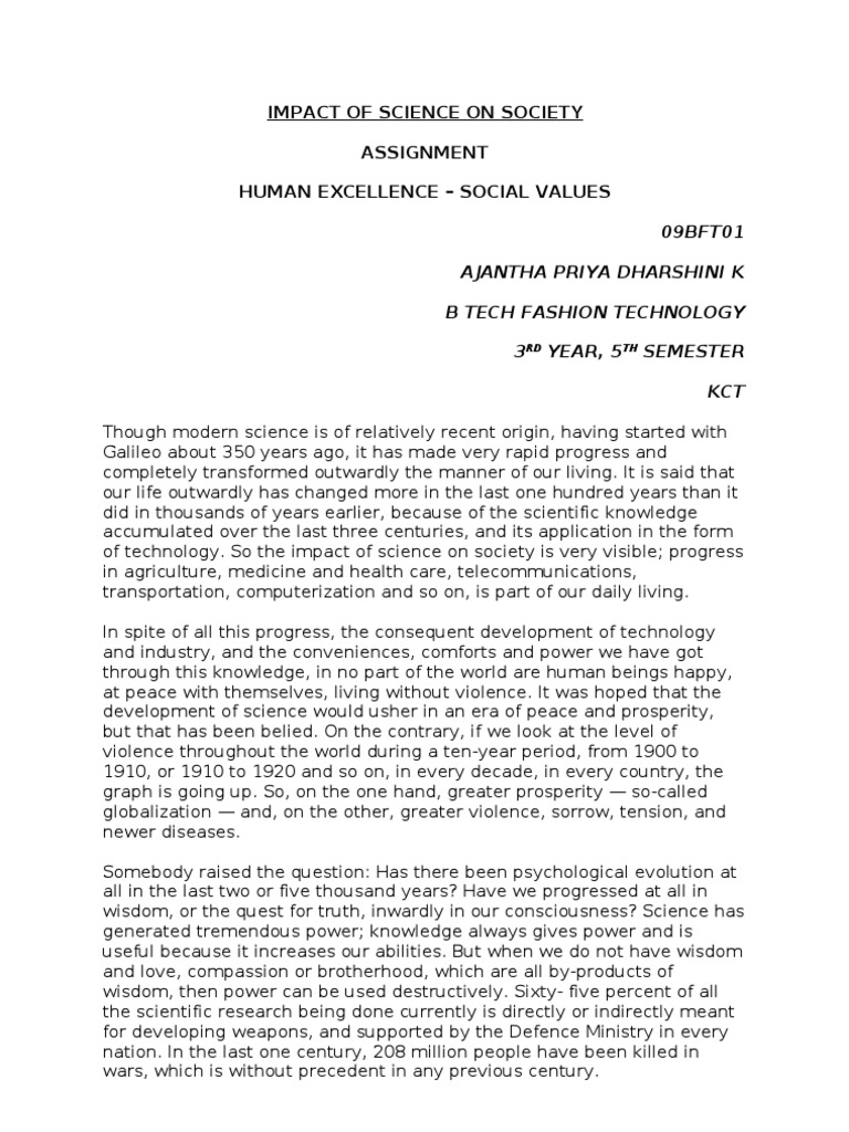 Science's Dual Impact on Society | PDF | Reality | Science