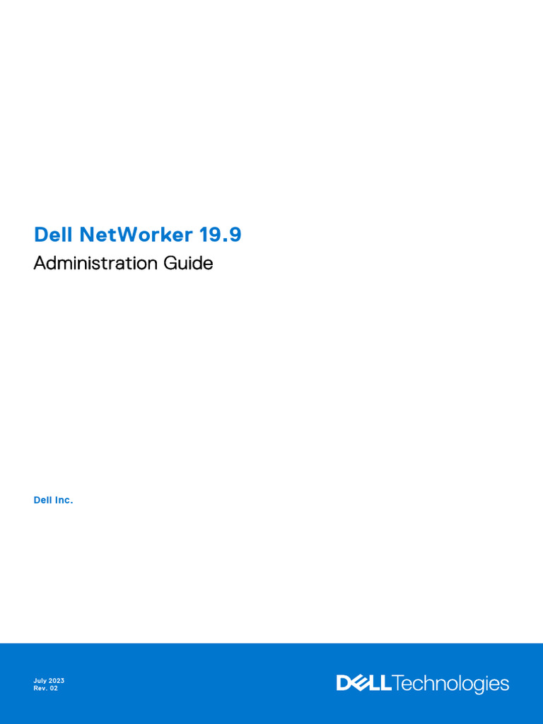 Networker Admin Guide 19 9 en Us | PDF | Backup | Replication (Computing)