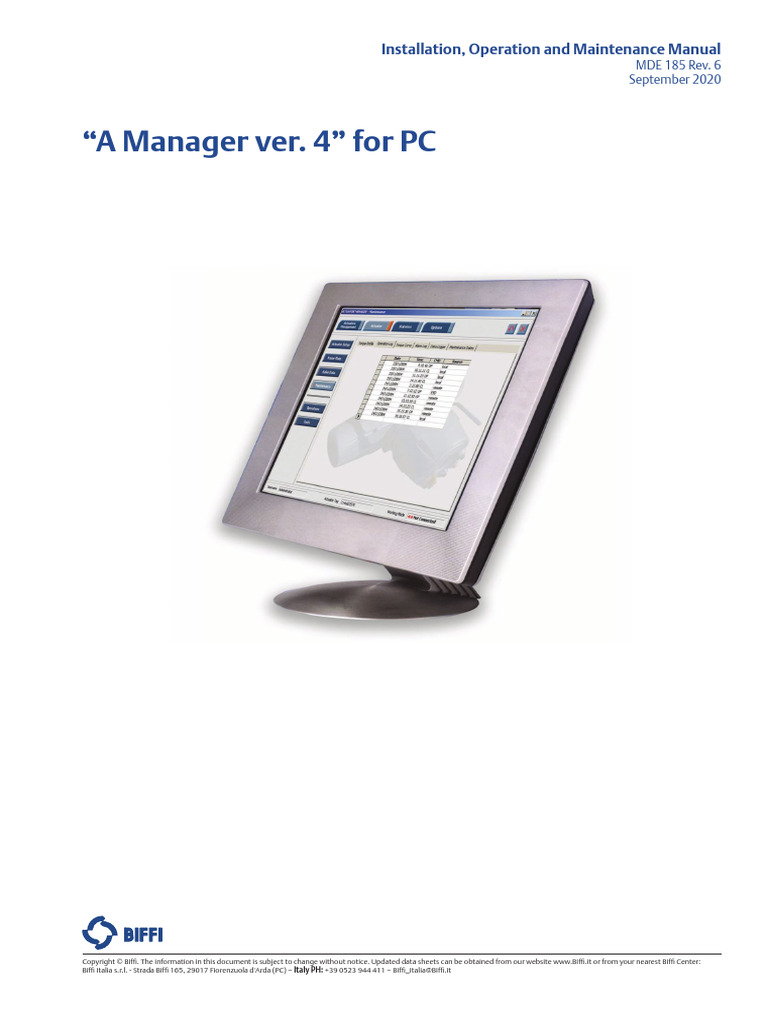 A-Manager Ver.4 Biffi | PDF | Installation (Computer Programs) | Bluetooth