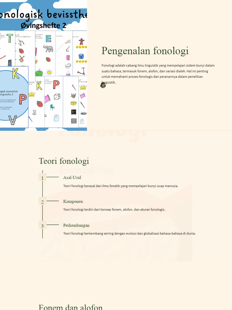 Fonologi | PDF | Seni & Disiplin Bahasa | Kajian Bahasa Asing