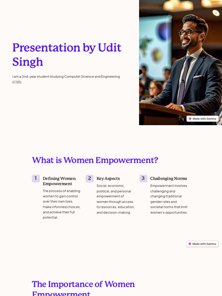 Presentation by Udit Singh | PDF | Empowerment | Woman