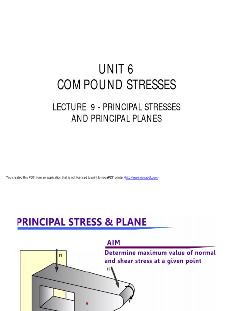 Principal Stresses and Planes Explained | PDF | Stress (Mechanics ...