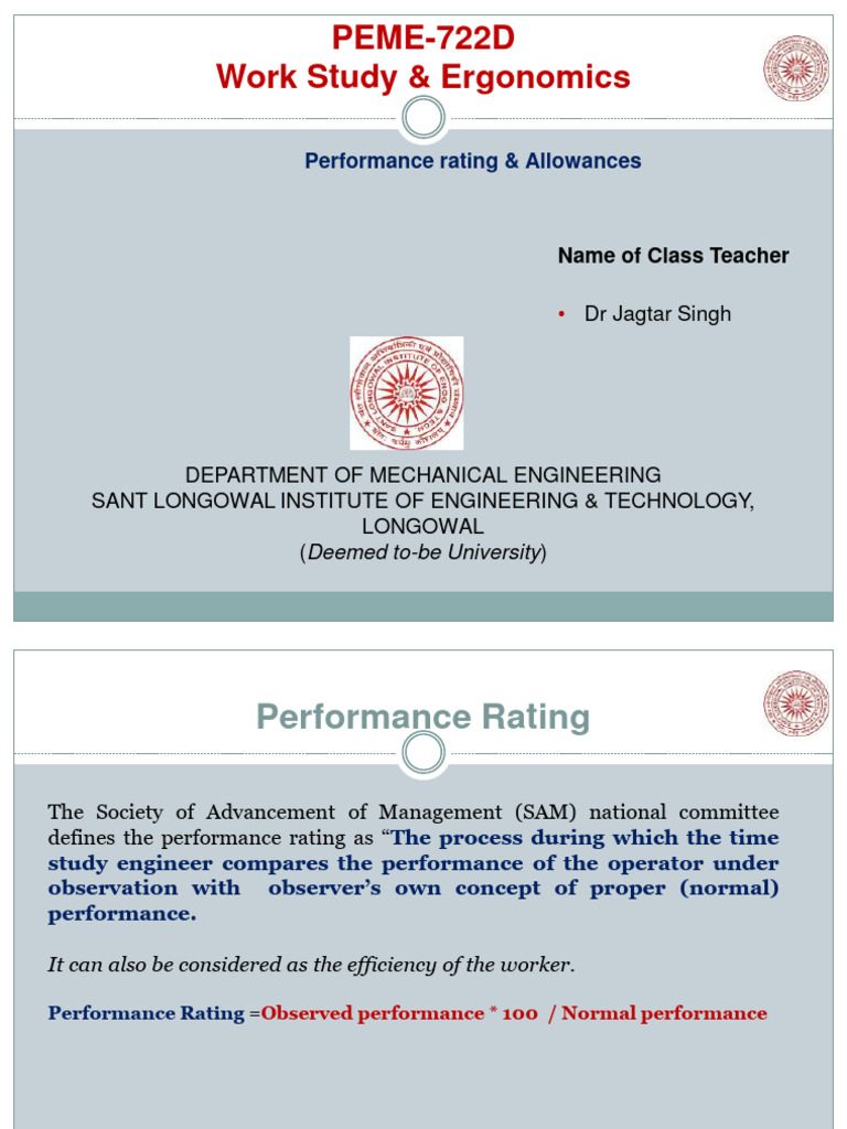 Work Study & Ergonomics Guide | PDF