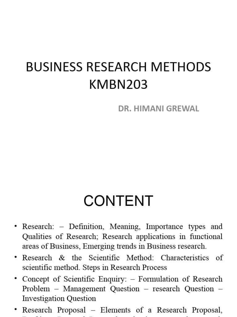 Unit 1 BRM | Download Free PDF | Survey Methodology | Focus Group