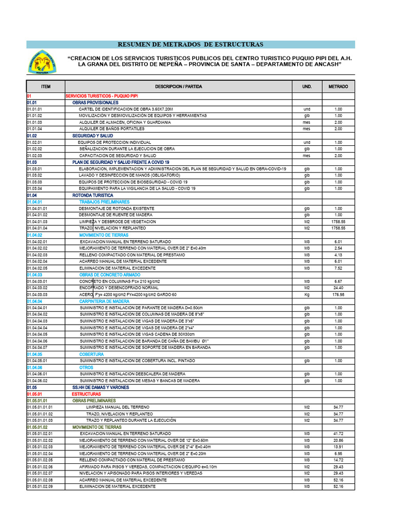 METRADOS ESTRUCTURAS | Descargar gratis PDF | Material compuesto | edificio