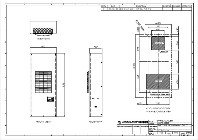 AMPS-1000F Mounting Cutout | PDF