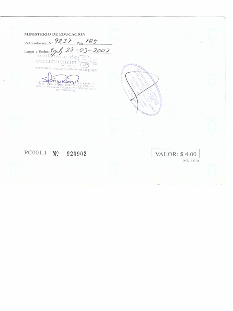 High School Certificate Back Page | PDF