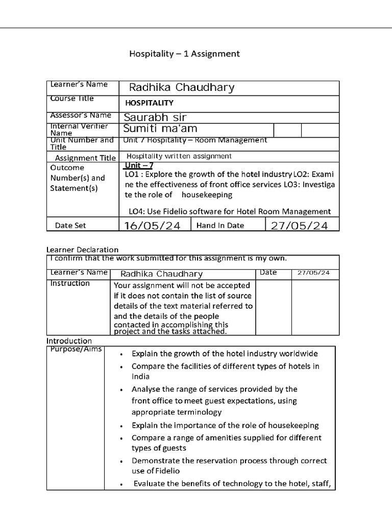 Hospitality | PDF