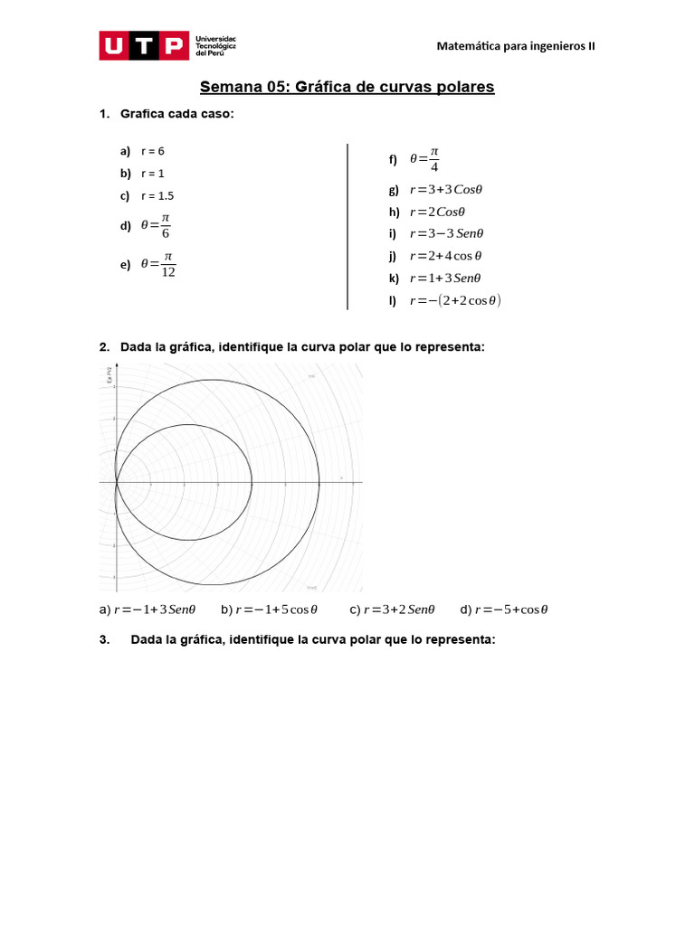 S05.s1 - Gráfica de Curvas Polares - Ejercicios Propuestos | PDF ...