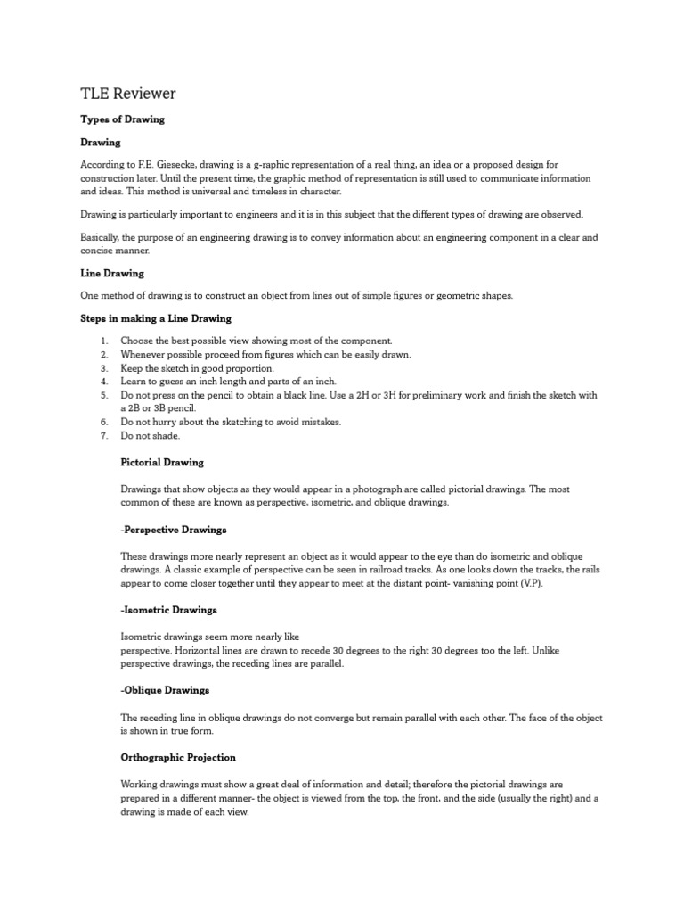 TLE Reviewer | Download Free PDF | Drawing | Circle
