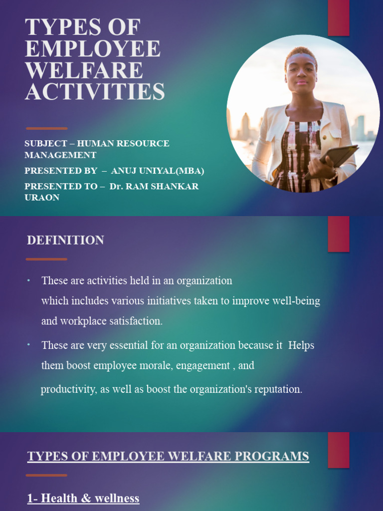 Types of Employee Welfare Activities | PDF | Employee Relations | Business