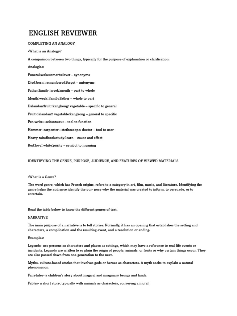 English Reviewer | PDF | Plural | Grammatical Number