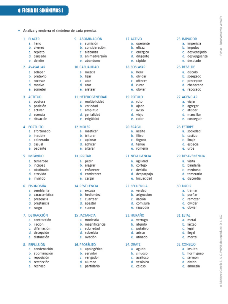 FA_ Sinónimos (2) | PDF