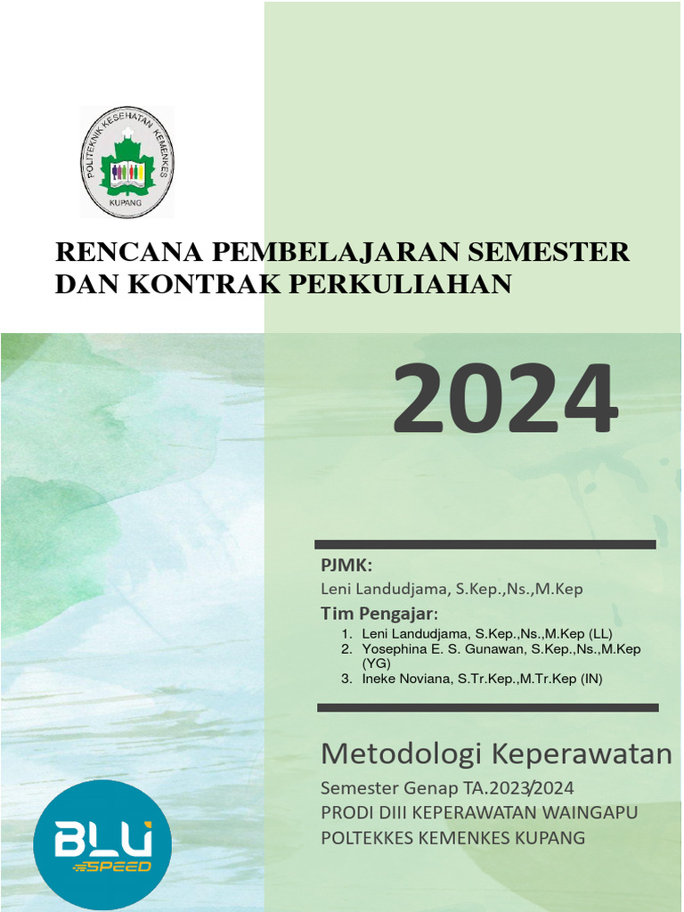 RPS MK Metodologi Keperawatan 2024 - LL Share | PDF | Karier & Perkembangan | Sains & Matematika