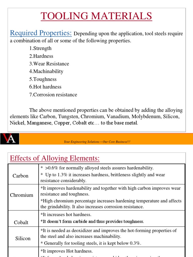 Tooling Materials&Heat Treatment | PDF | Heat Treating | Steel
