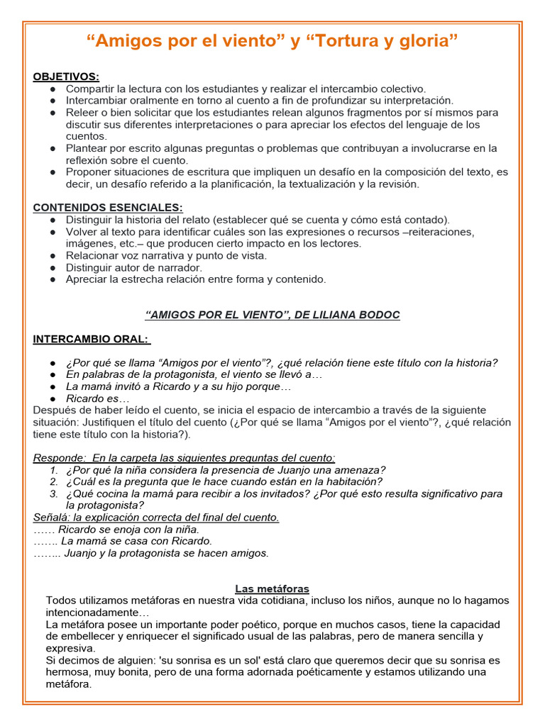 Secuencia Cuentos | PDF | Narración | Cuentos