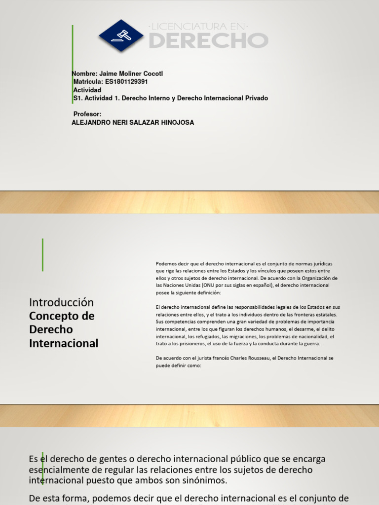 M15 U1 S1 Jamc | PDF | Ley internacional | Derechos humanos