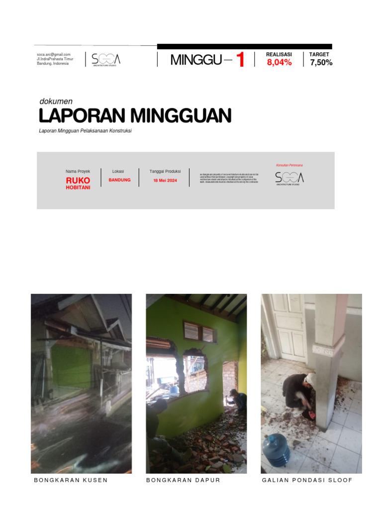 Soca - Laporan Mingguan - 1 - Hobitani | PDF