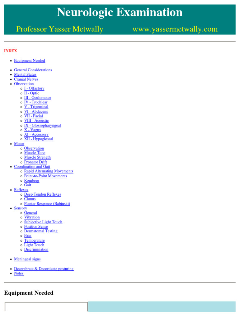 Neurology Text For Assessment | PDF | Anatomical Terms Of Motion | Hearing