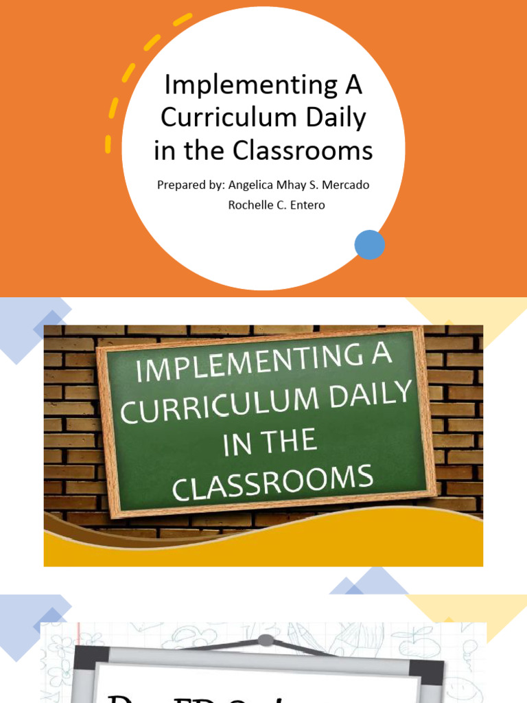 Curr Dev Report Implementing A Curriculum Daily In The Classrooms 1