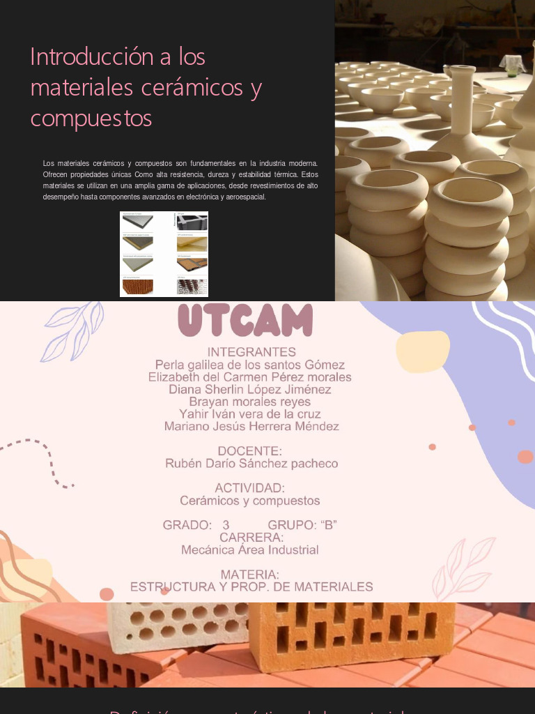 Aplicaciones de materiales cerámicos y compuestos | PDF | Material ...