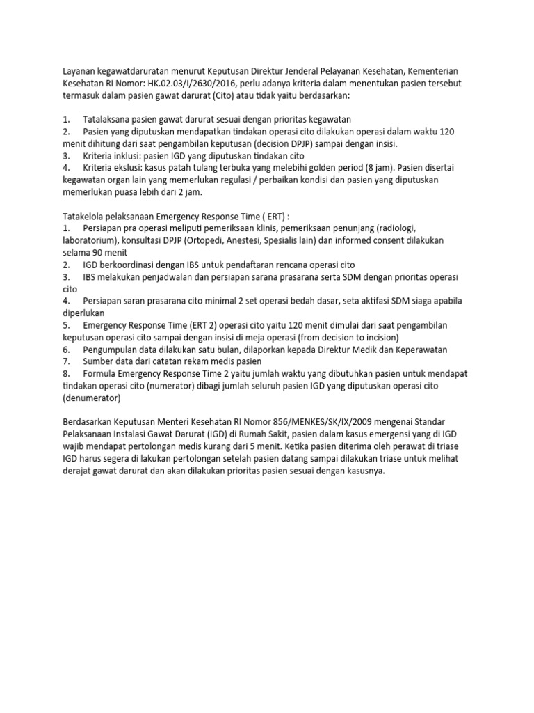 Prosedur Operasi Cito di IGD | PDF | Pengembangan Diri | Sains & Matematika