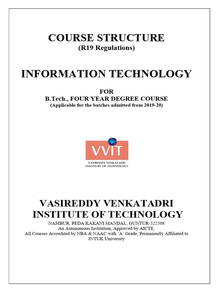 Ug-R19-It-Course Structure and Syllabus | PDF | Pointer (Computer ...